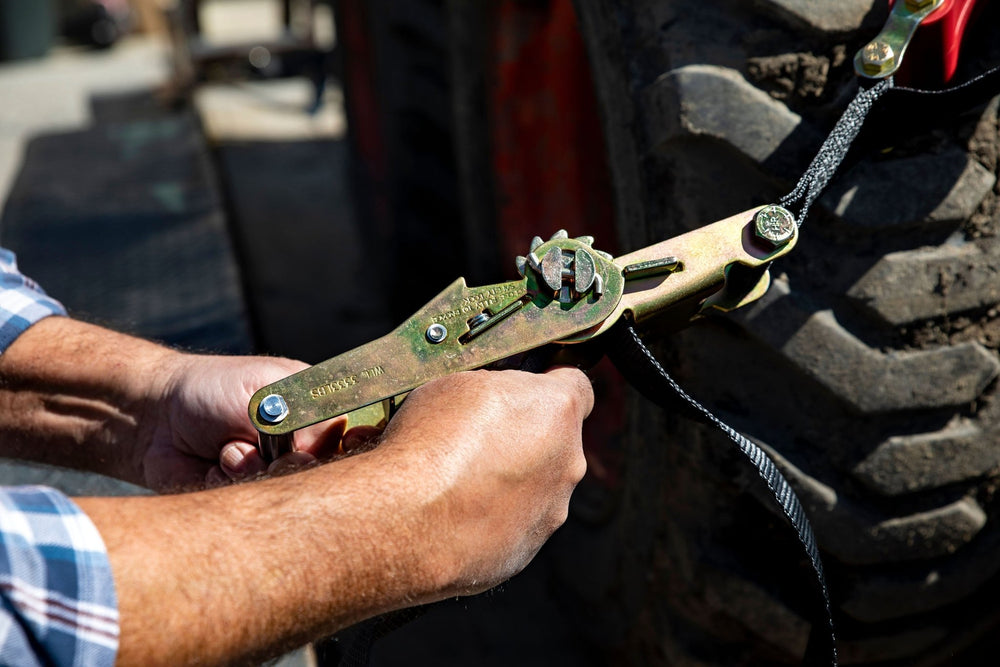 Commercial Grade ShockStrap® Ratchet Strap, 9ft x 2in, MADE IN USA
